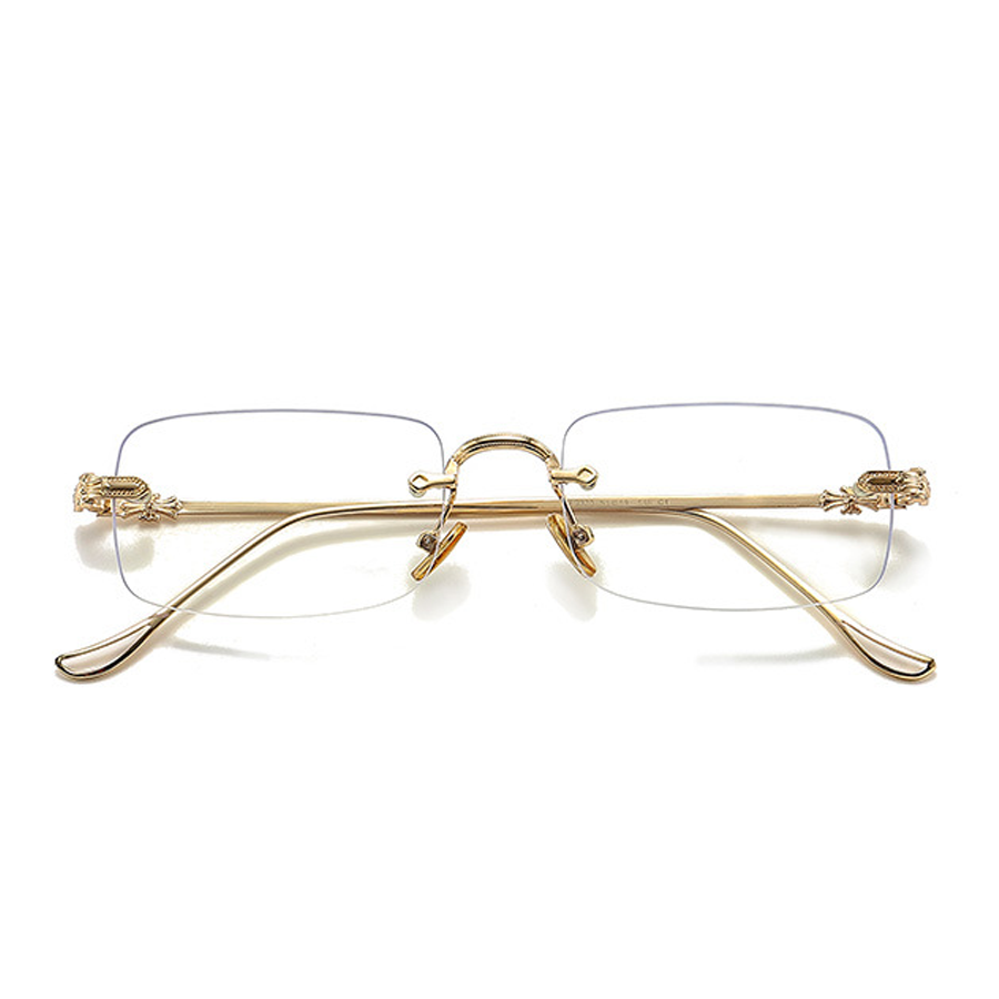 Woodrow Rectangle Rimless Eyeglasses – EYEisland.com