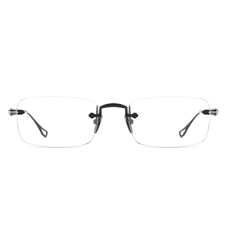 Woodrow Rectangle Rimless Eyeglasses – EYEisland.com